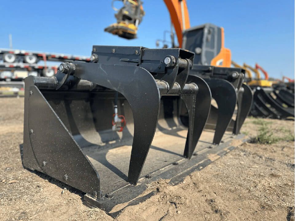 Lano 74 Skid Steer Skeleton Rock Grapple Skeleton Attachment